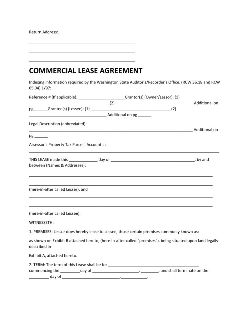 26 Free Commercial Lease Agreement Templates TemplateLab | Printable ...